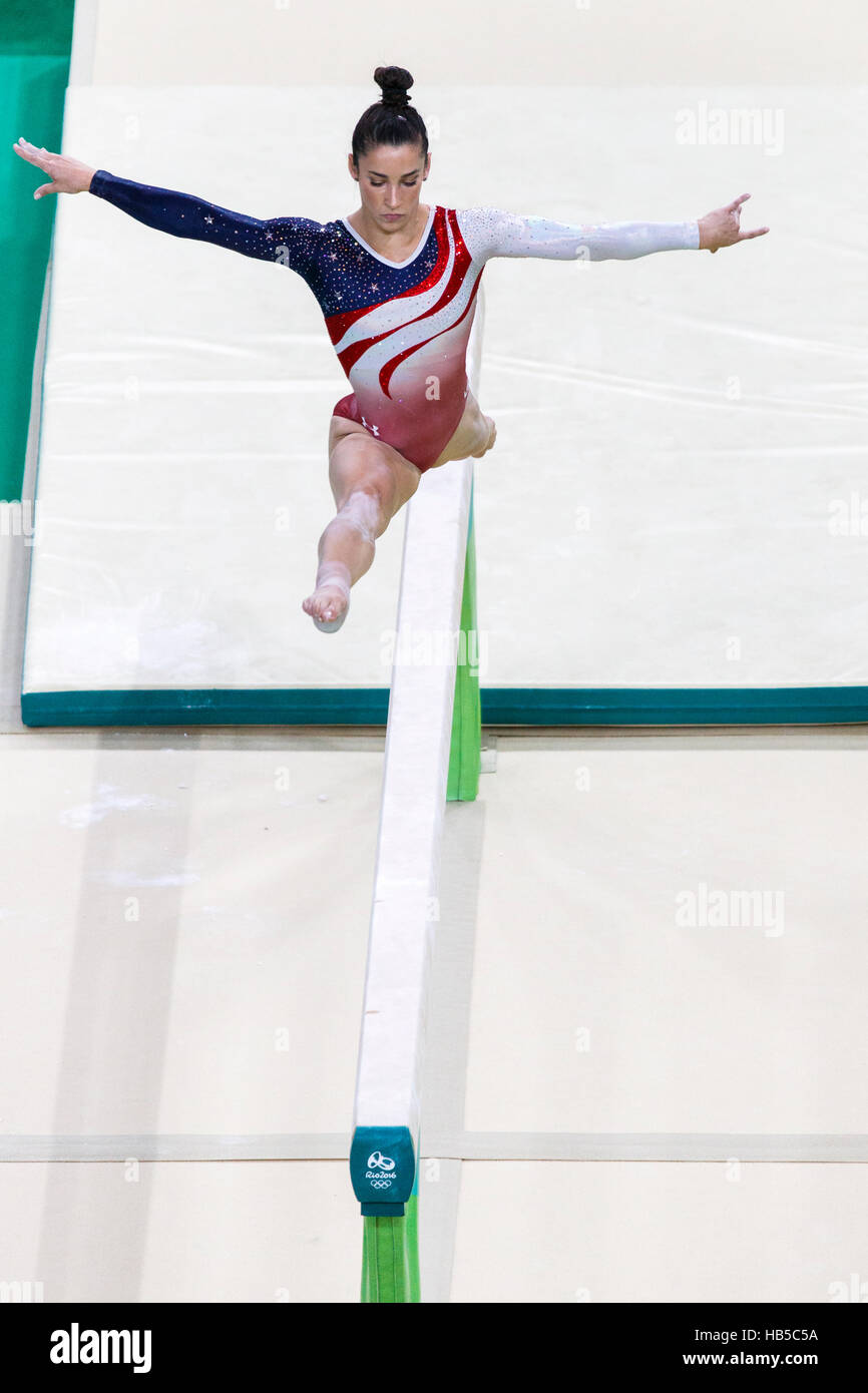 Rio de Janeiro, Brazil. 9 August 2016. Alexandra Raisman (USA) performs ...