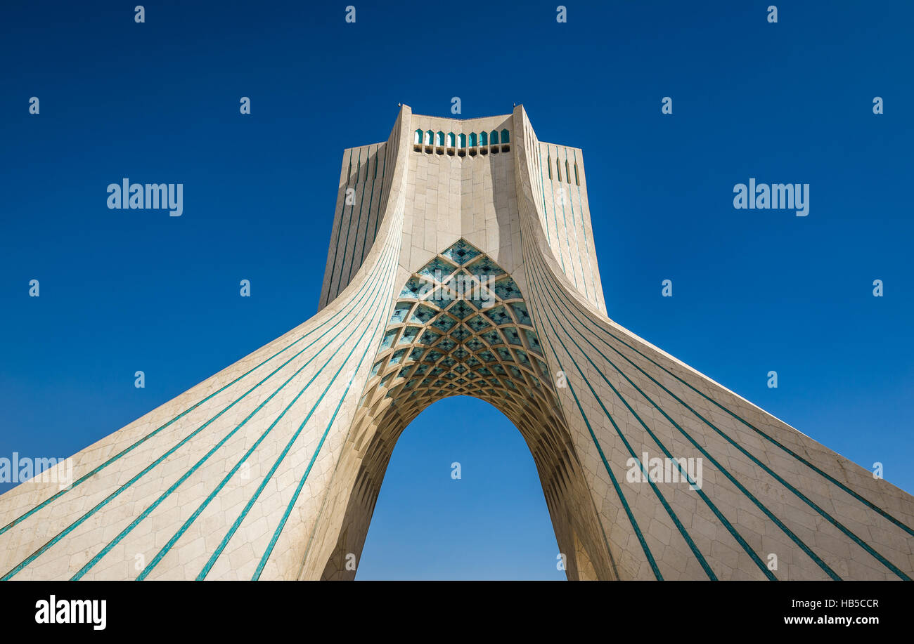 Azadi Tower in Tehran city, Iran Stock Photo - Alamy