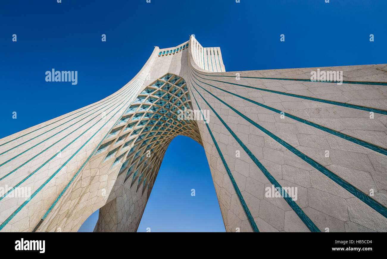 Azadi Tower in Tehran city, Iran Stock Photo - Alamy