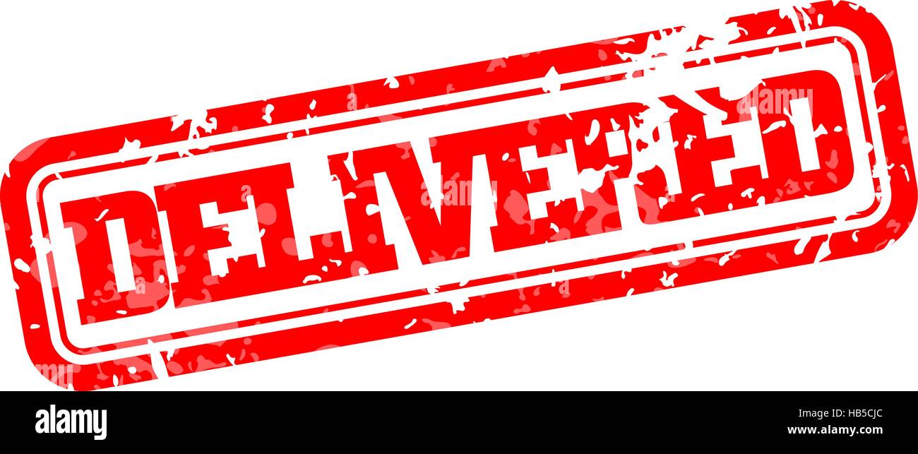 Delivered rubber stamp Stock Vector Image & Art - Alamy