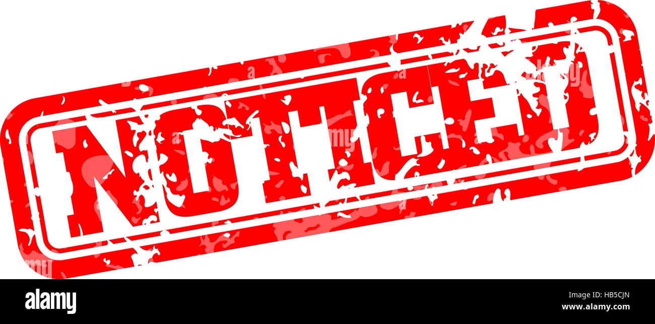 Noticed rubber stamp Stock Vector Image & Art - Alamy