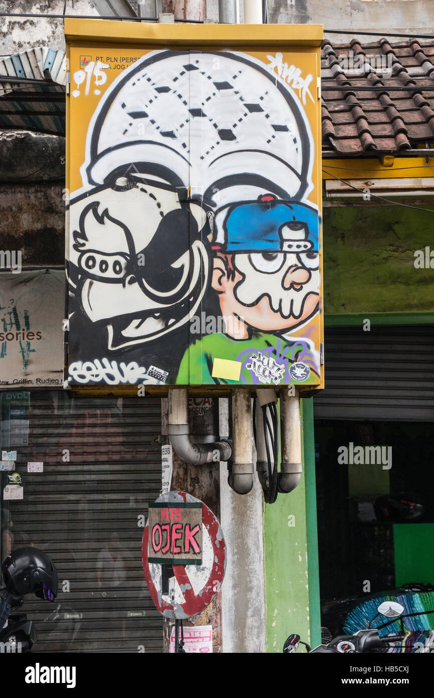 Graffiti street art on electrical hi-res stock photography and images ...