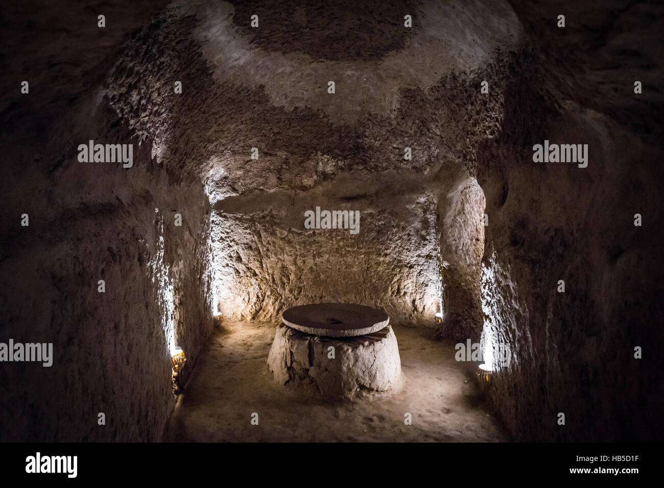 Nooshabad (Nushabad) underground city called Ouee in Iran Stock Photo ...