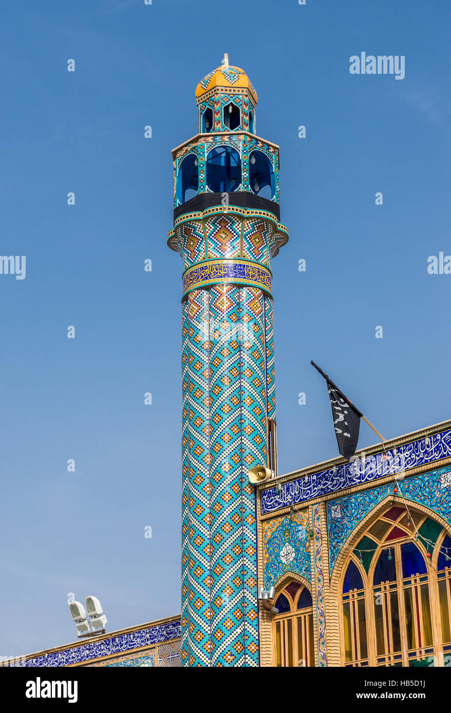 Minaret of Shrine of Hilal ibn Ali in Aran va Bidgol city, Iran Stock ...