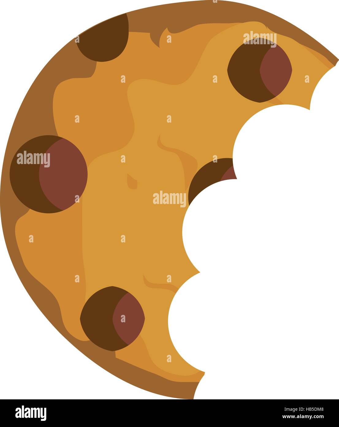 Broken cookie isolated Stock Vector Images - Alamy