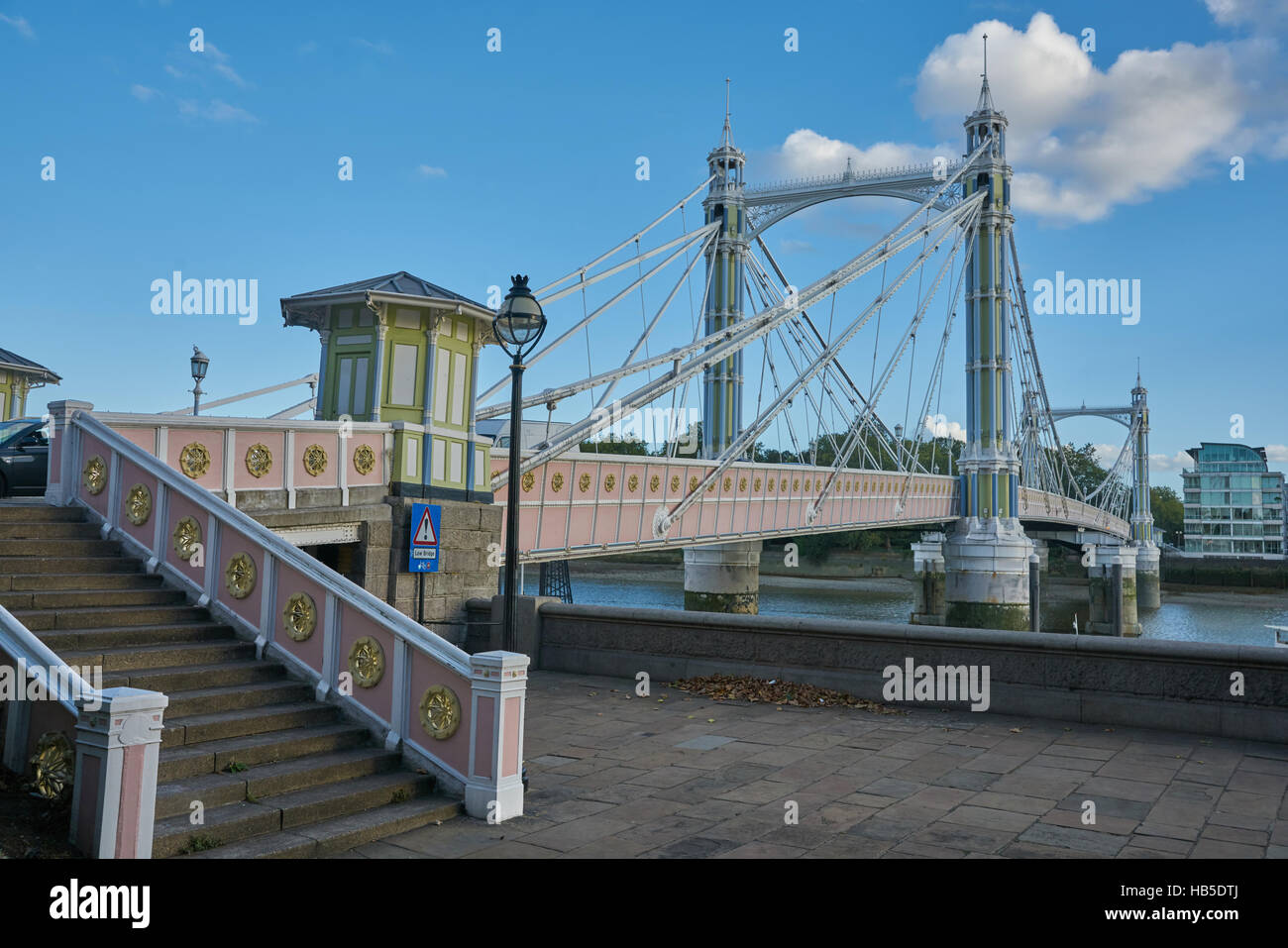 the albert bridge, London. Thames Bridge. Victorian Bridge Stock Photo ...