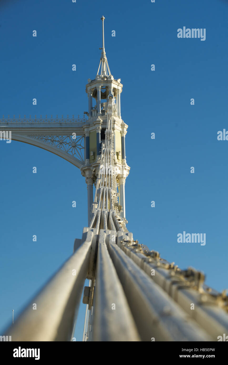 albert bridge, ironworking, iron bridge structure. victorian ...