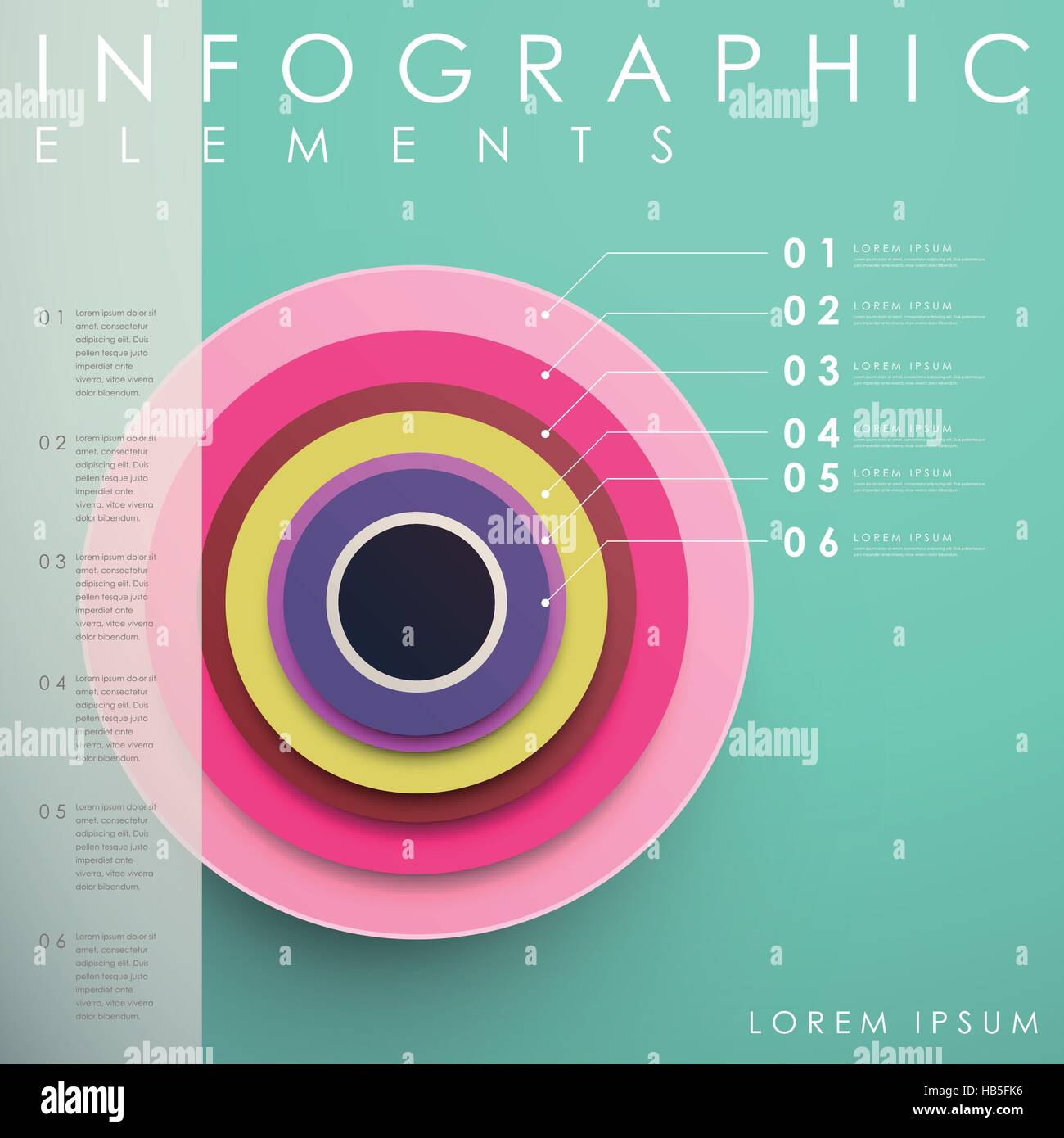 modern attractive infographic elements design with colorful circles ...