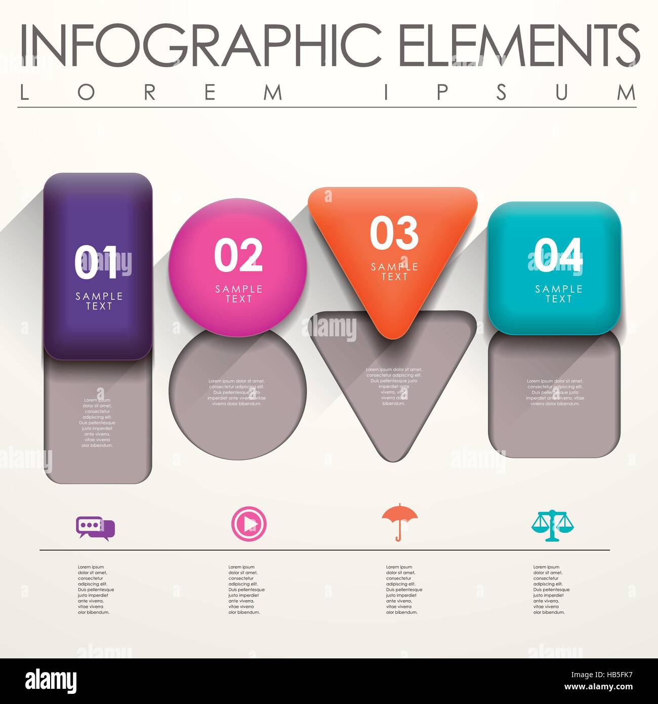 trendy attractive infographic elements design with geometric items ...