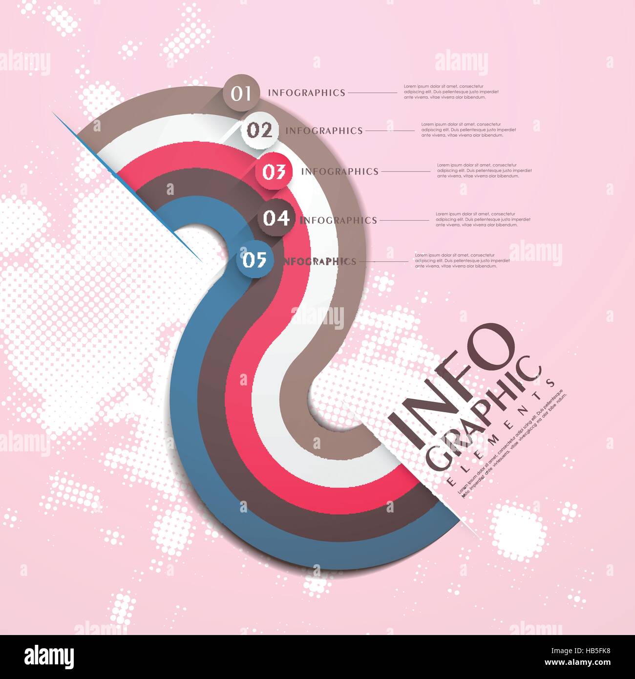 modern attractive infographic elements design over pink background ...