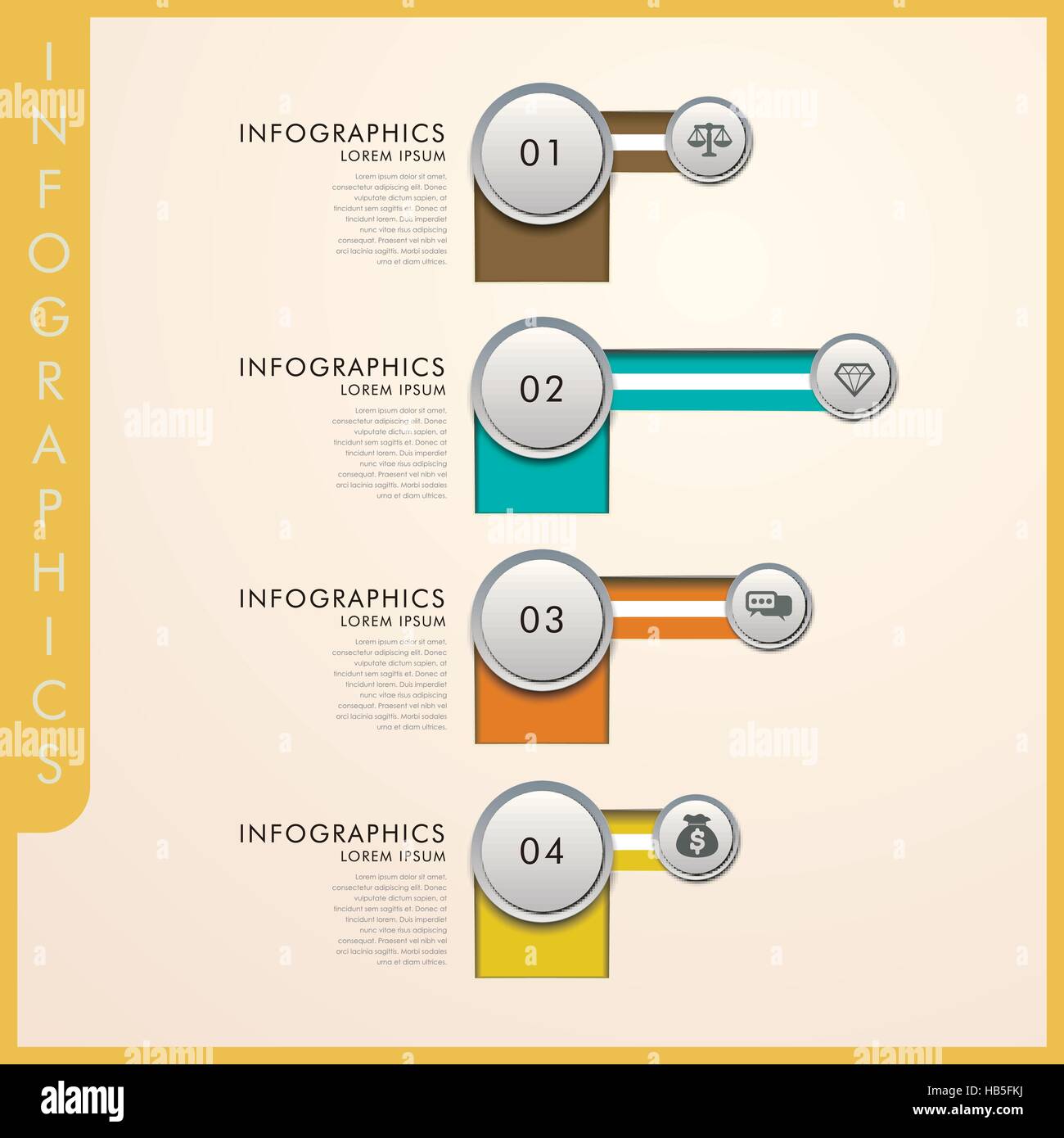 simplicity attractive infographic elements design with circles Stock ...