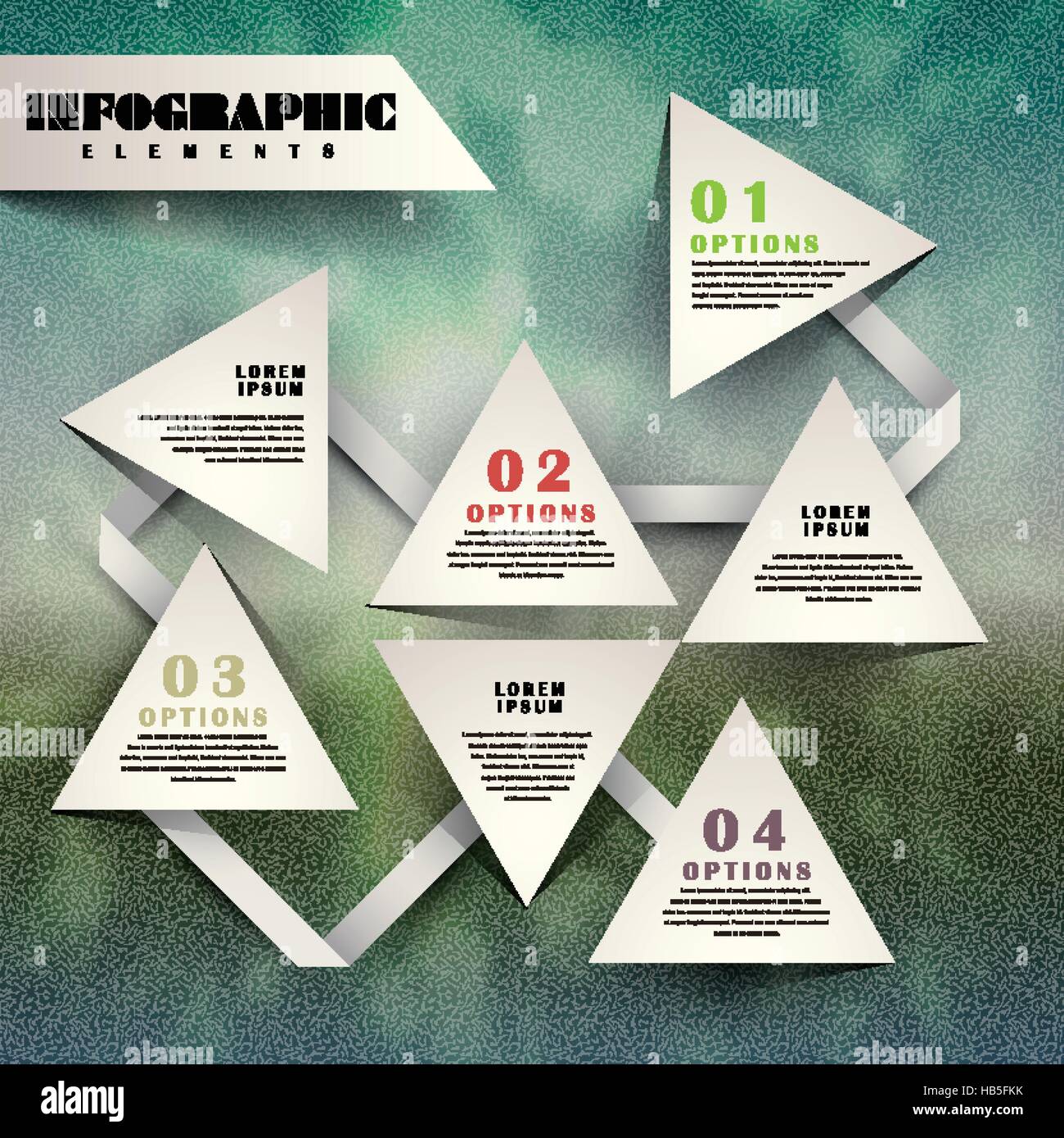 modern attractive infographic elements design with paper triangles ...