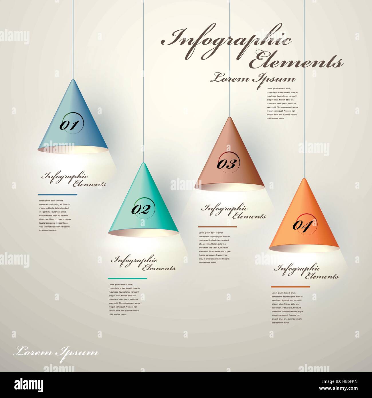 modern attractive infographic elements design with ceiling lamps Stock ...