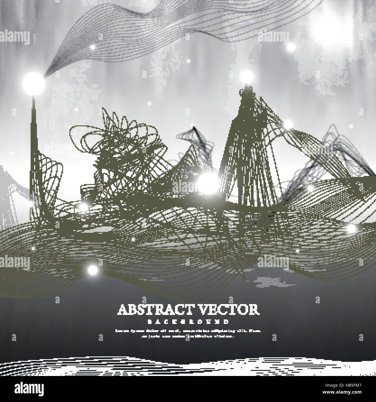 futuristic style streamline abstract backdrop in grey Stock Vector ...