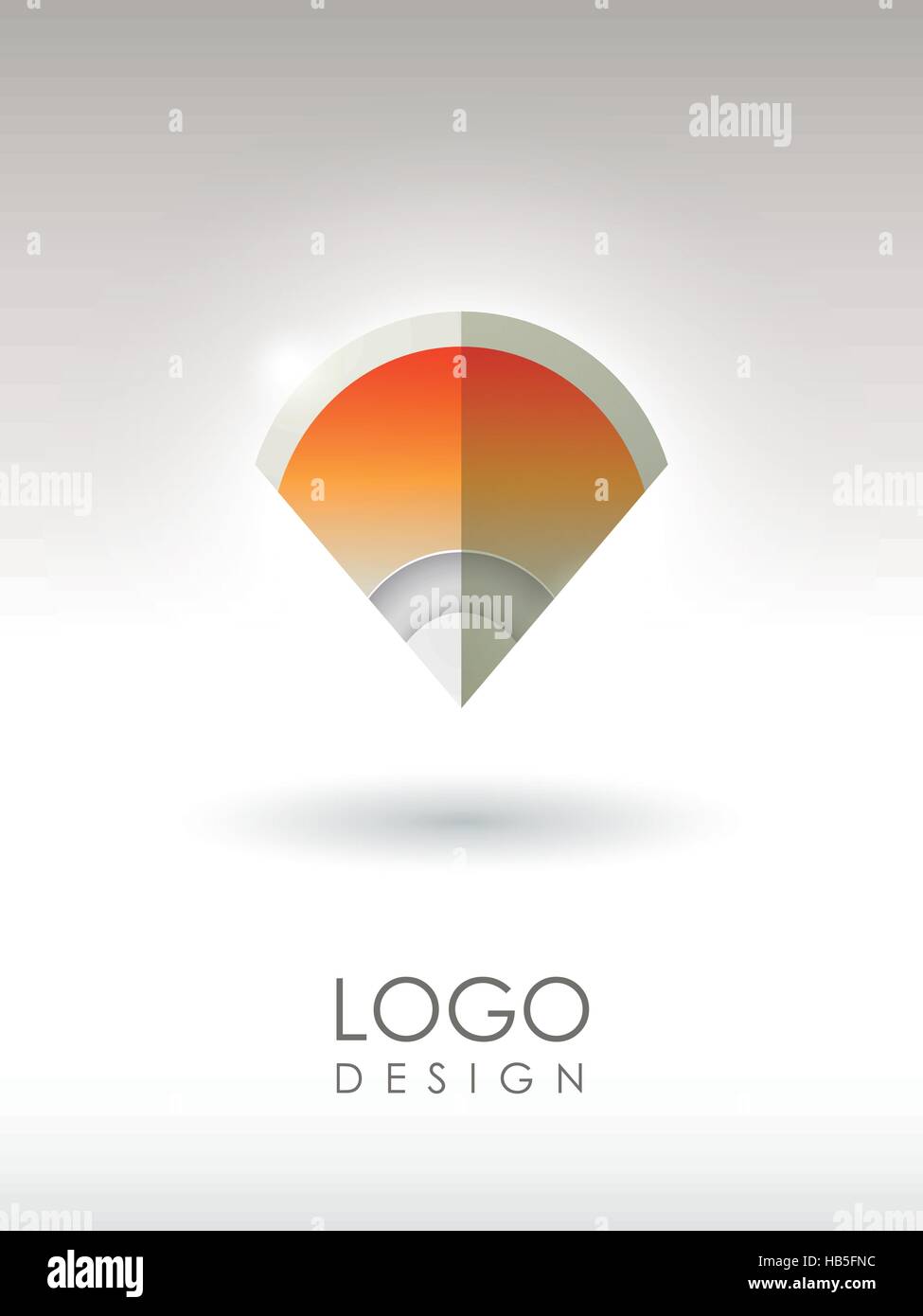 close up look at creative logo design isolated on grey Stock Vector ...