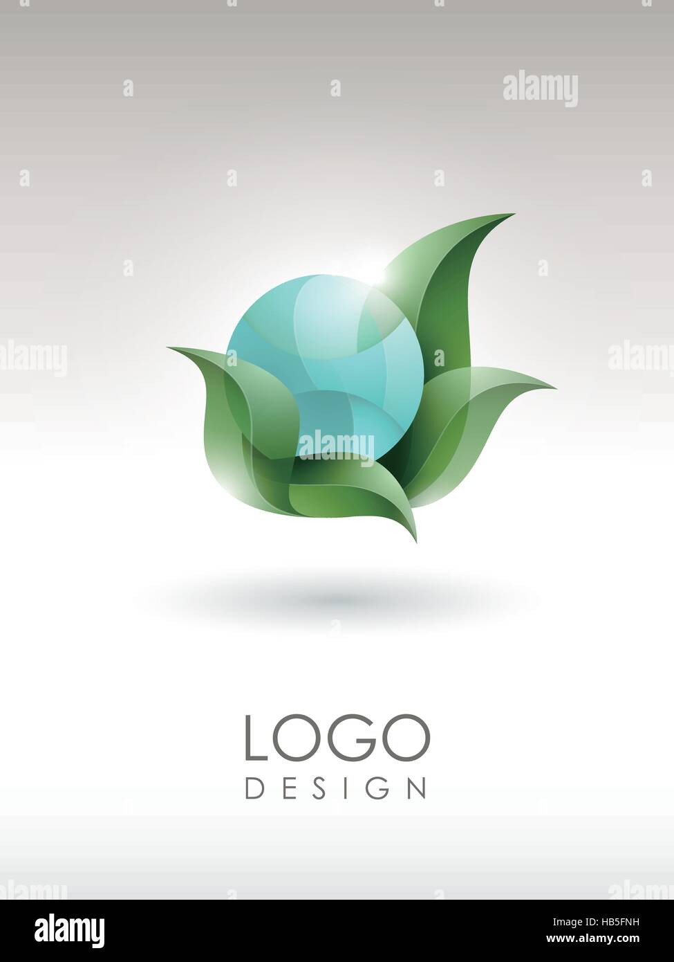 close up look at creative logo design isolated on grey Stock Vector ...