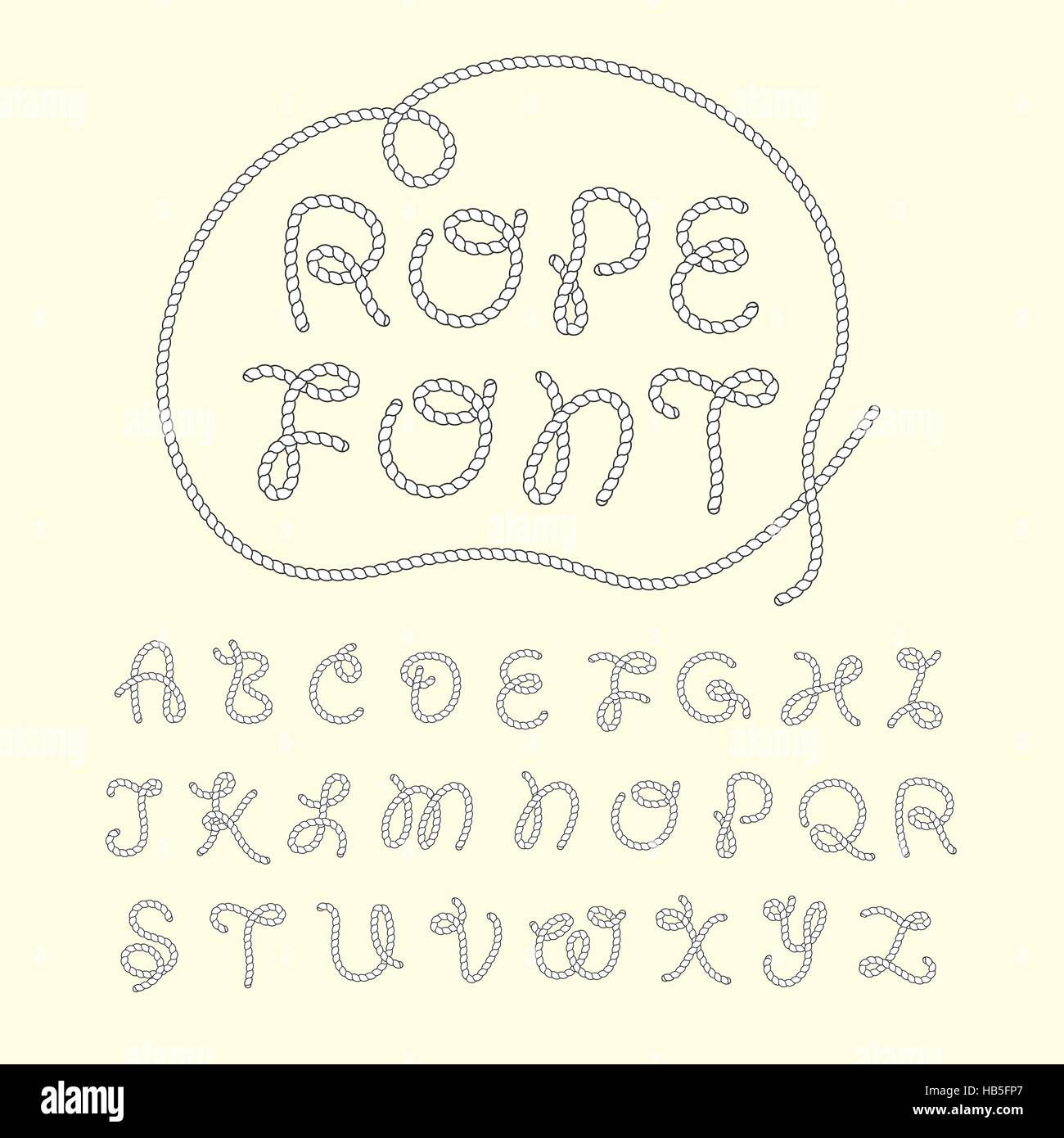 Cursive Rope Font