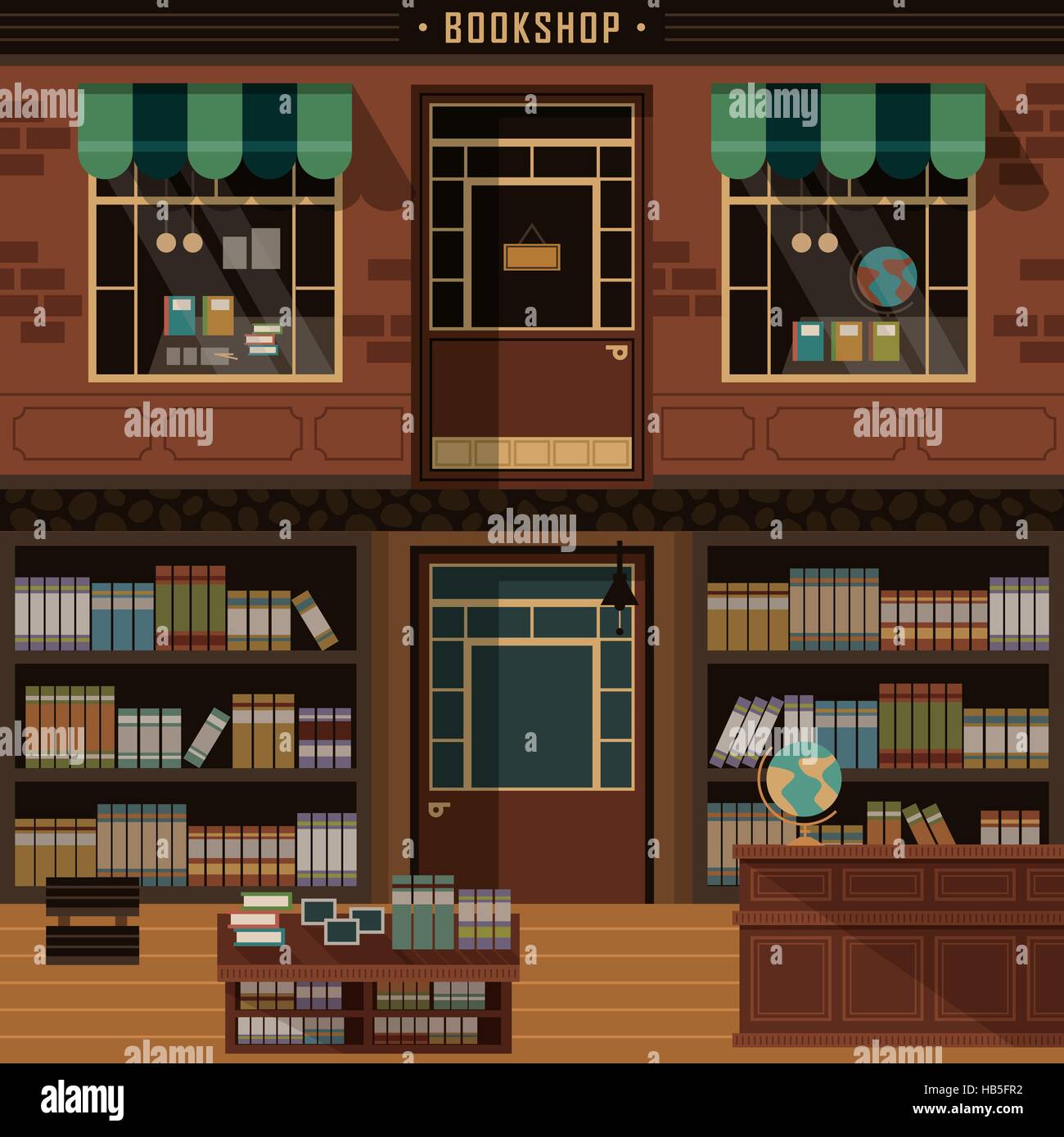 Street book store street Stock Vector Images - Alamy