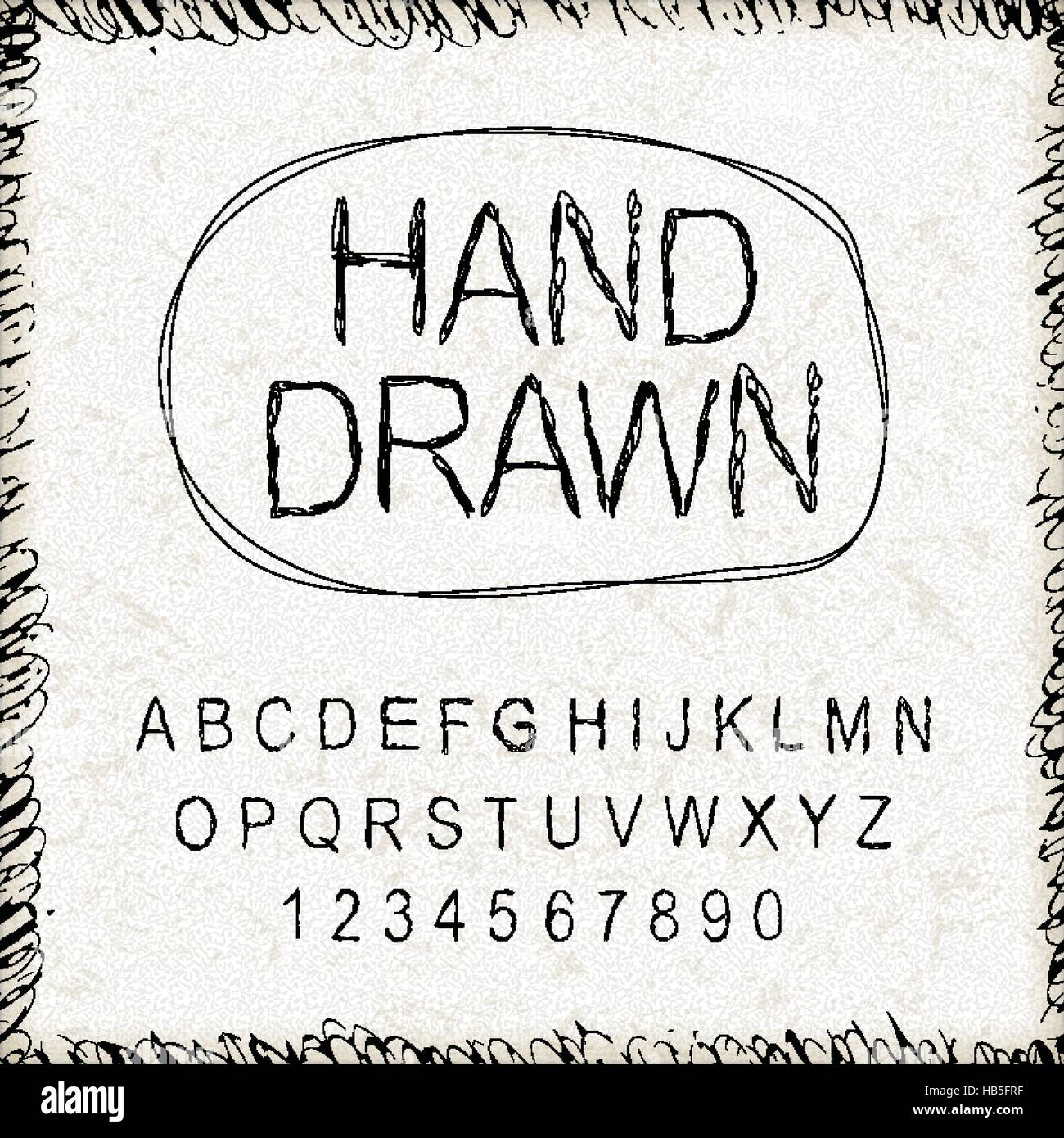 Hand drawn font hi-res stock photography and images - Alamy