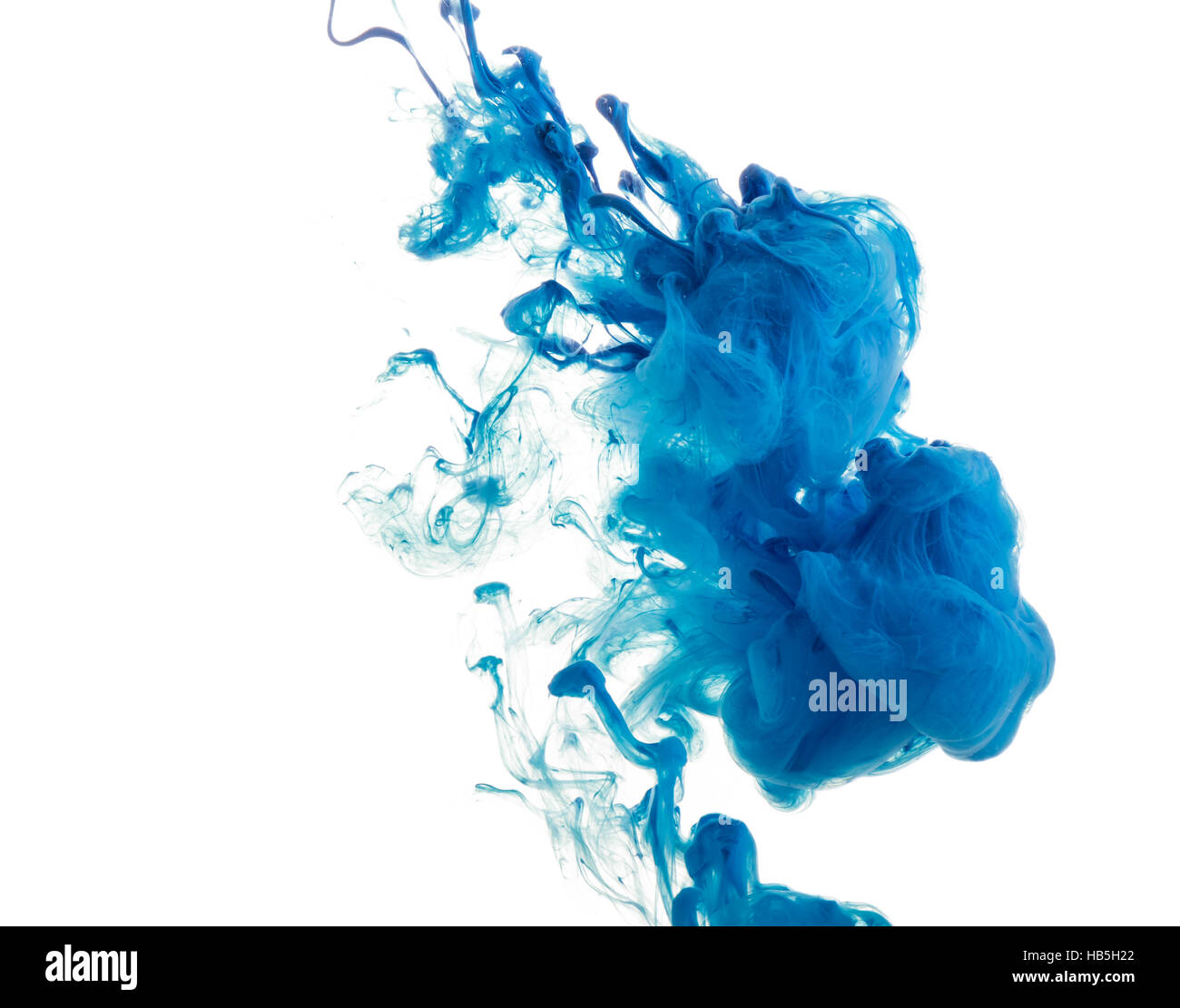 Abstract blue paint in water Stock Photo - Alamy
