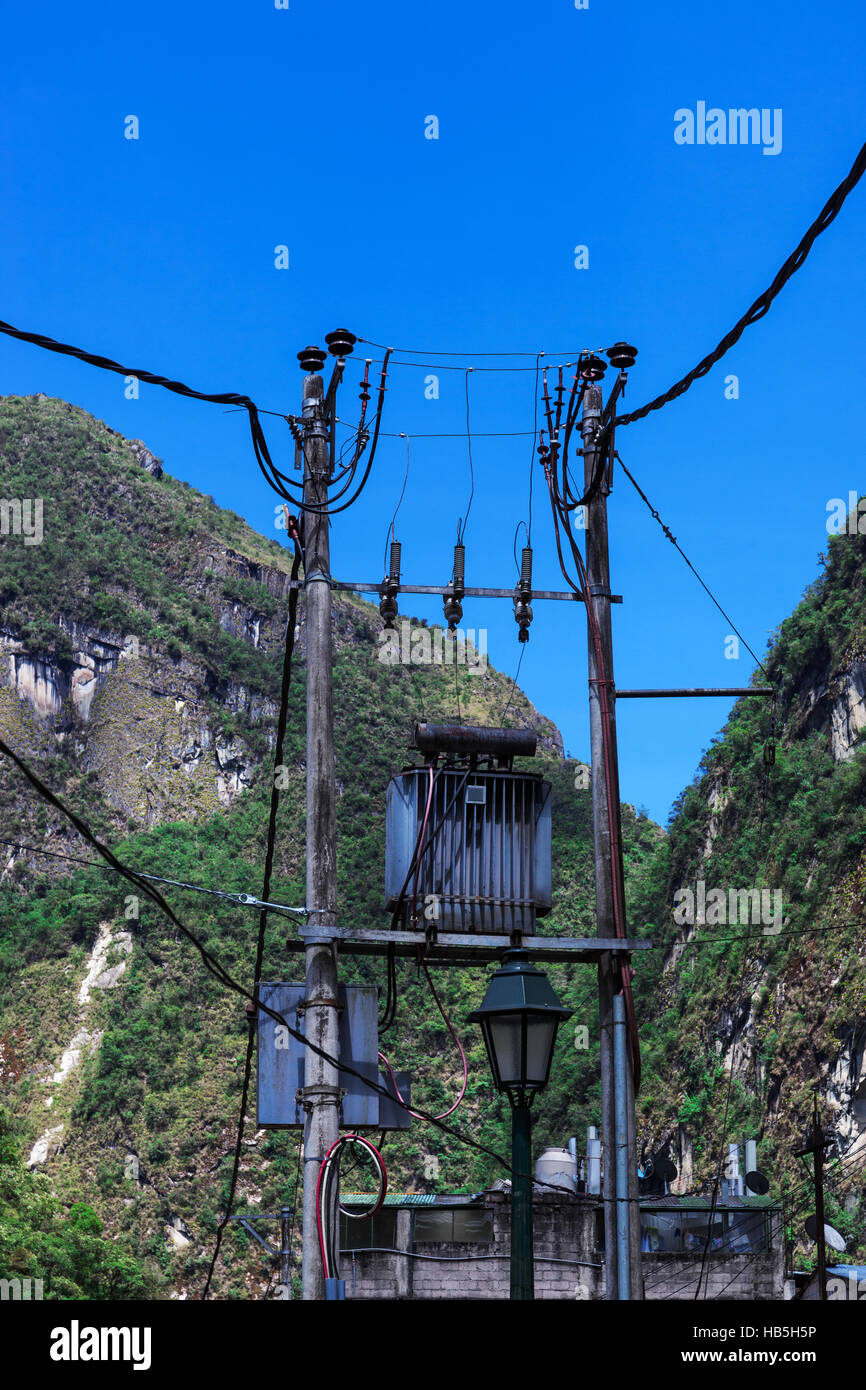 transformer on a pole Stock Photo - Alamy
