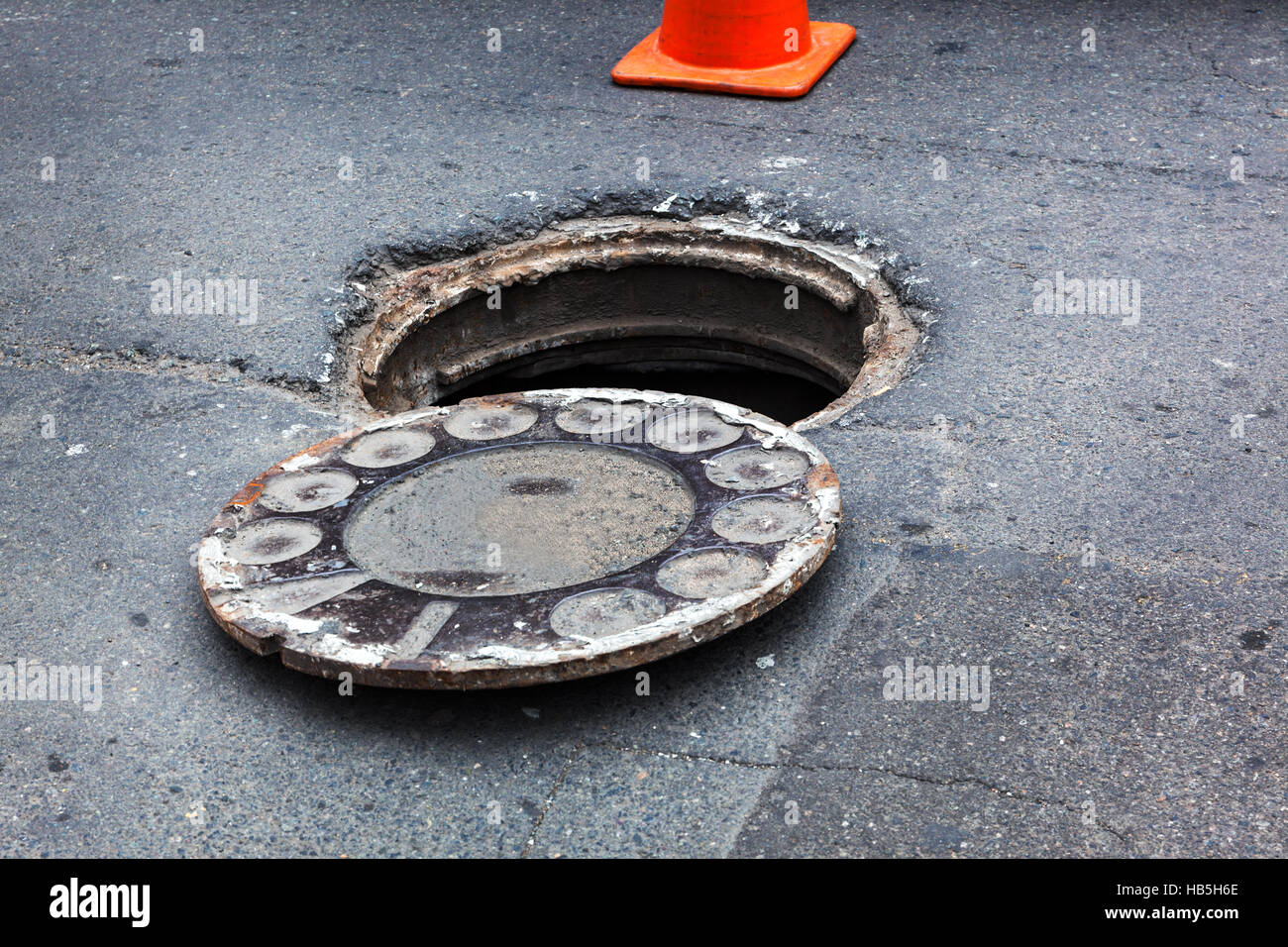 open old manhole Stock Photo - Alamy