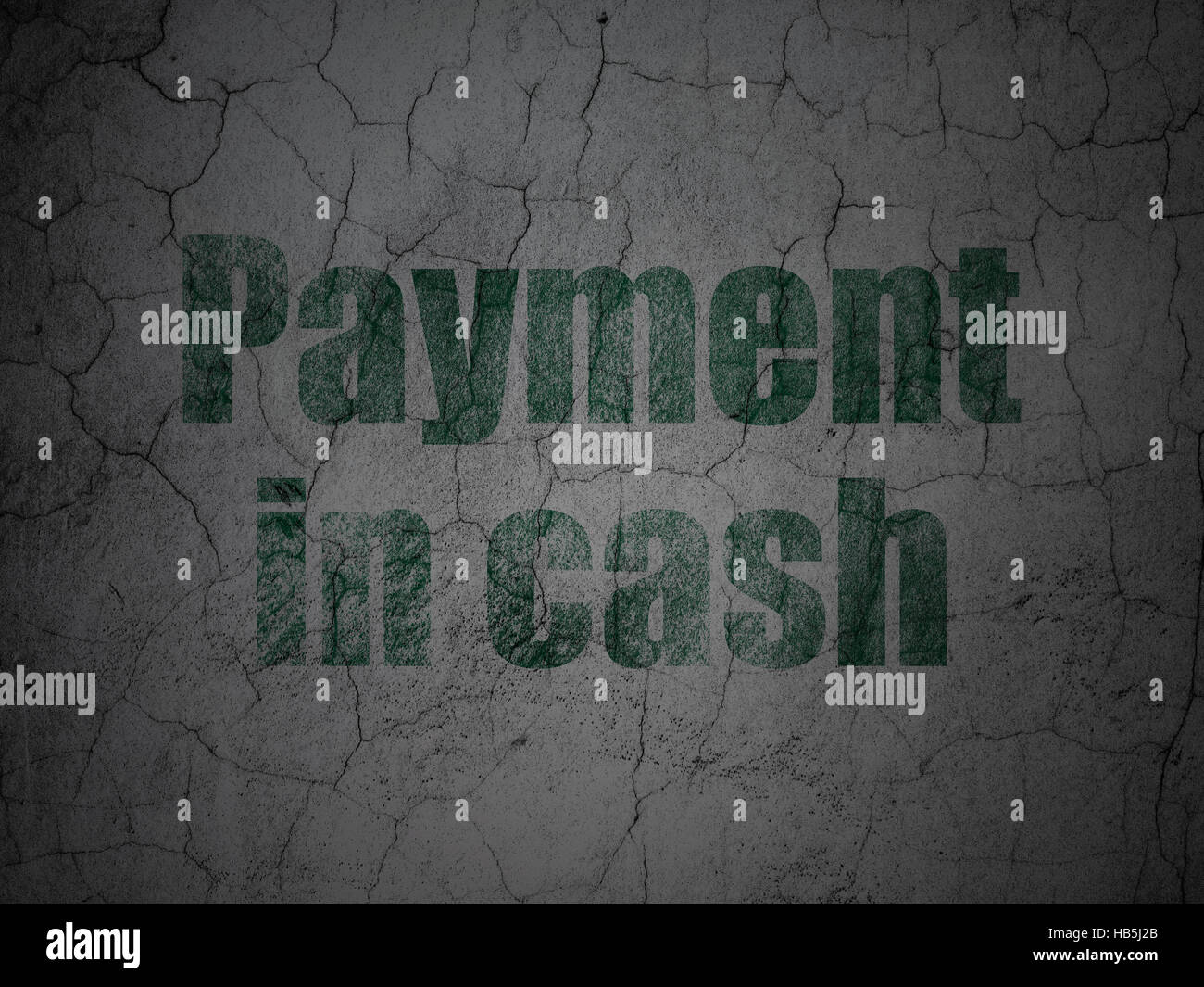Banking concept: Green Payment In Cash on grunge textured concrete wall ...