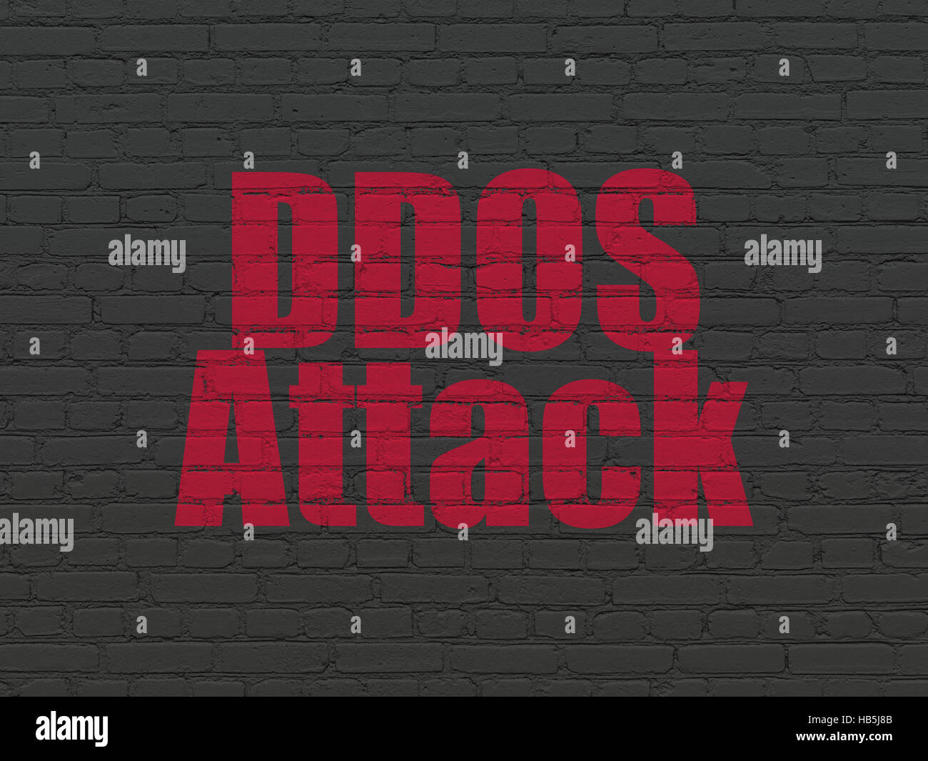 Privacy concept: DDOS Attack on wall background Stock Photo - Alamy
