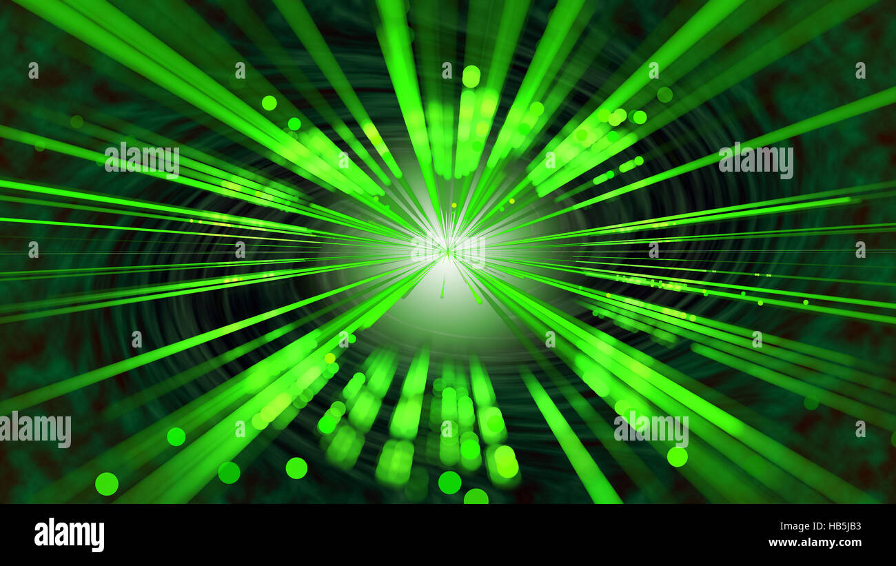 Green rays illustration hi-res stock photography and images - Alamy