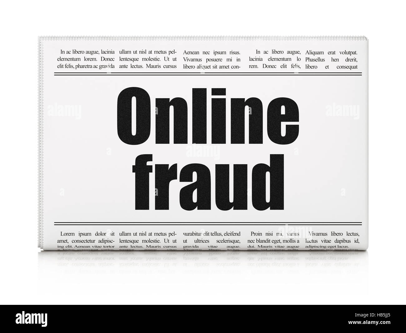 Security concept: newspaper headline Online Fraud Stock Photo - Alamy