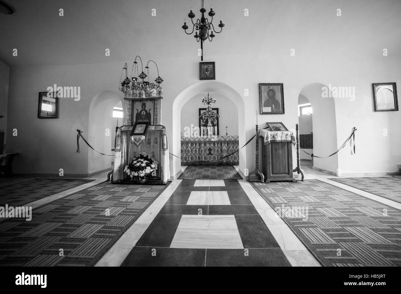 Interior of monastery Stock Photo - Alamy