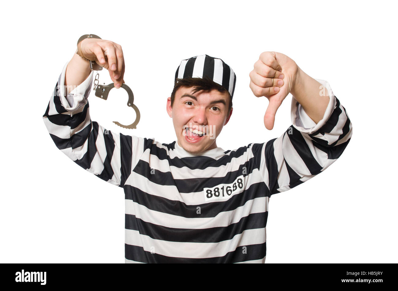 Prisoner isolated on the white background Stock Photo - Alamy