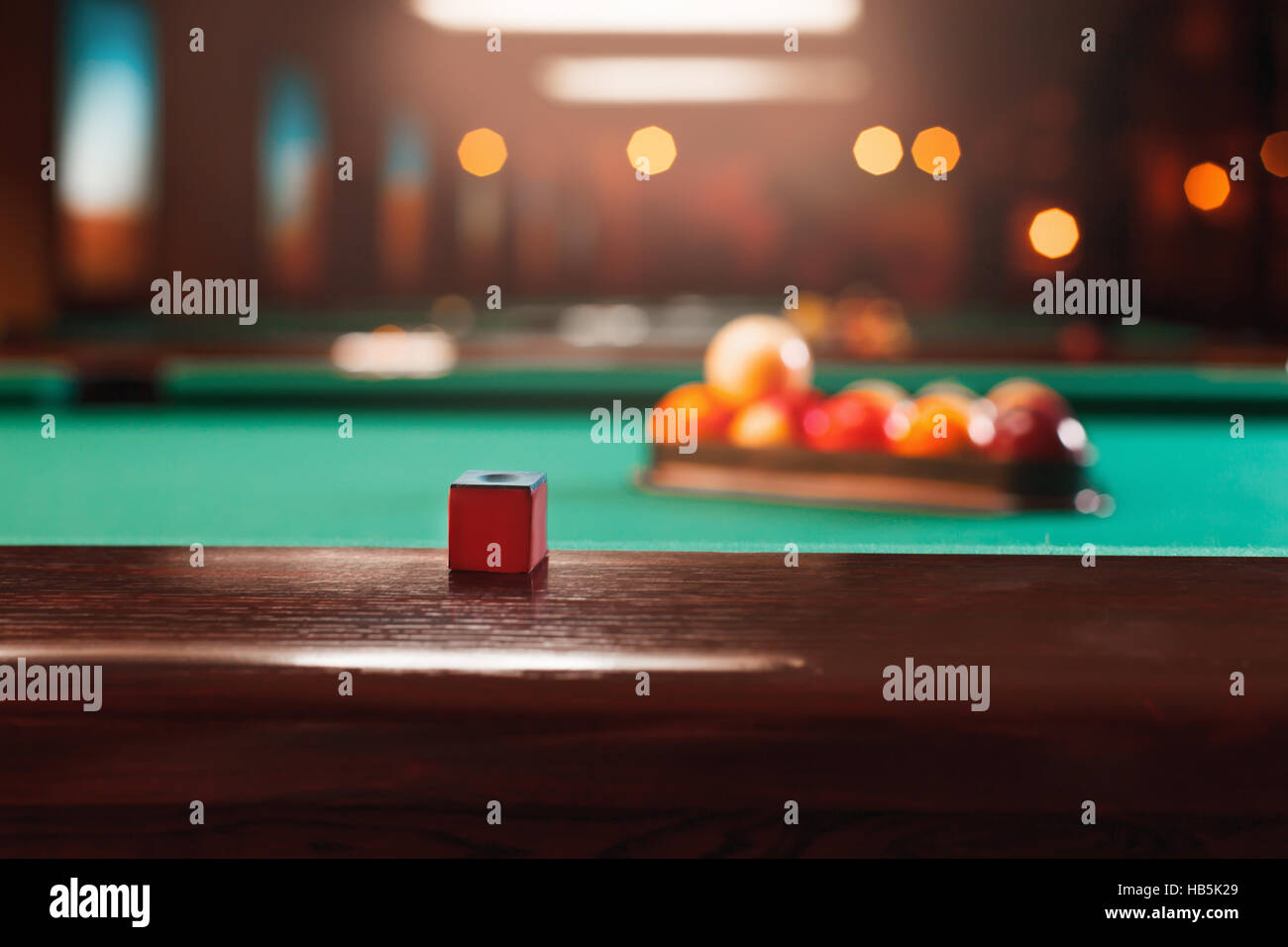 Pool table with chalk hi-res stock photography and images - Alamy