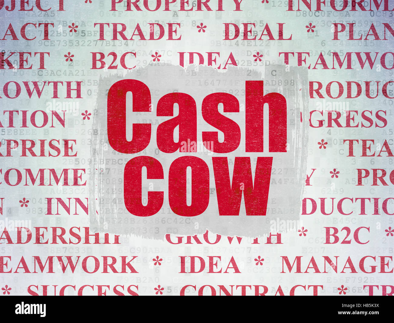 Business concept: Cash Cow on Digital Data Paper background Stock Photo ...