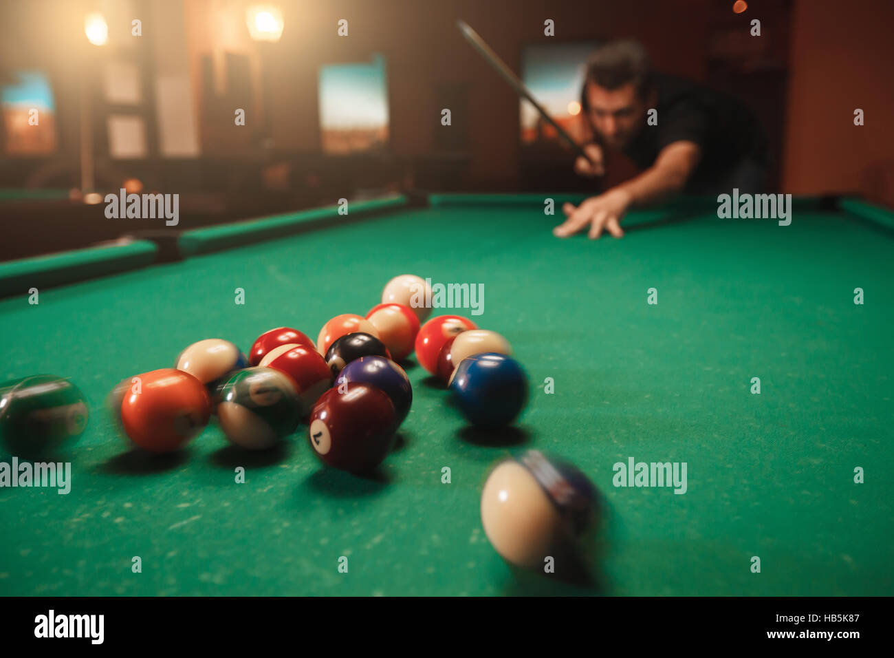 Ball hits pocket pool hi-res stock photography and images - Alamy