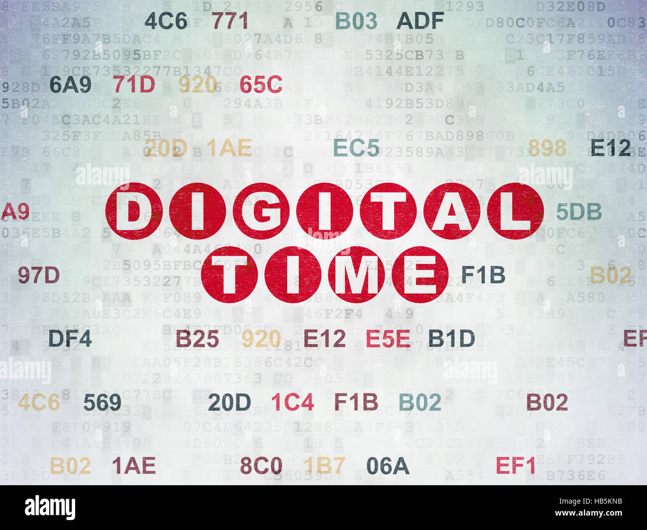 Timeline concept: Digital Time on Digital Data Paper background Stock ...