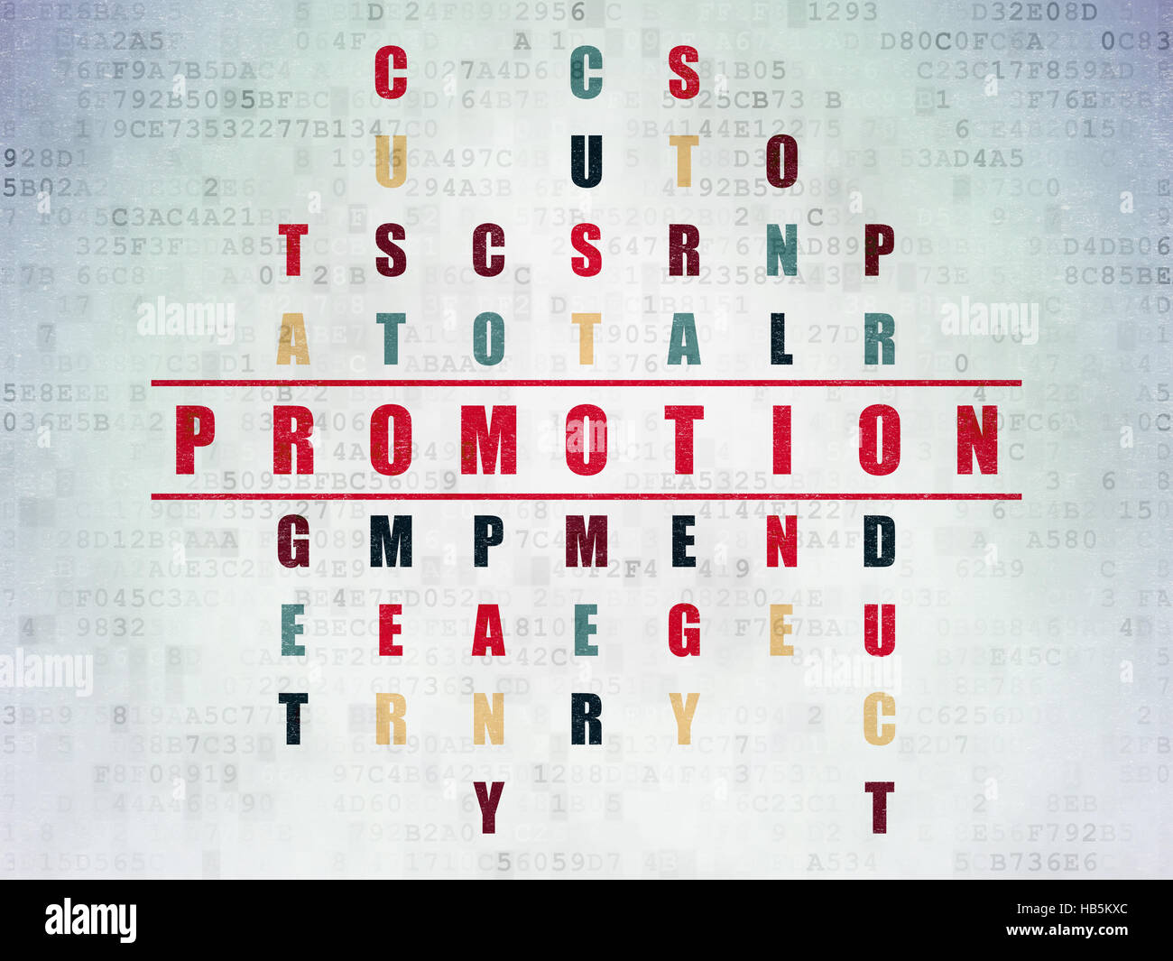 Advertising concept: Promotion in Crossword Puzzle Stock Photo - Alamy
