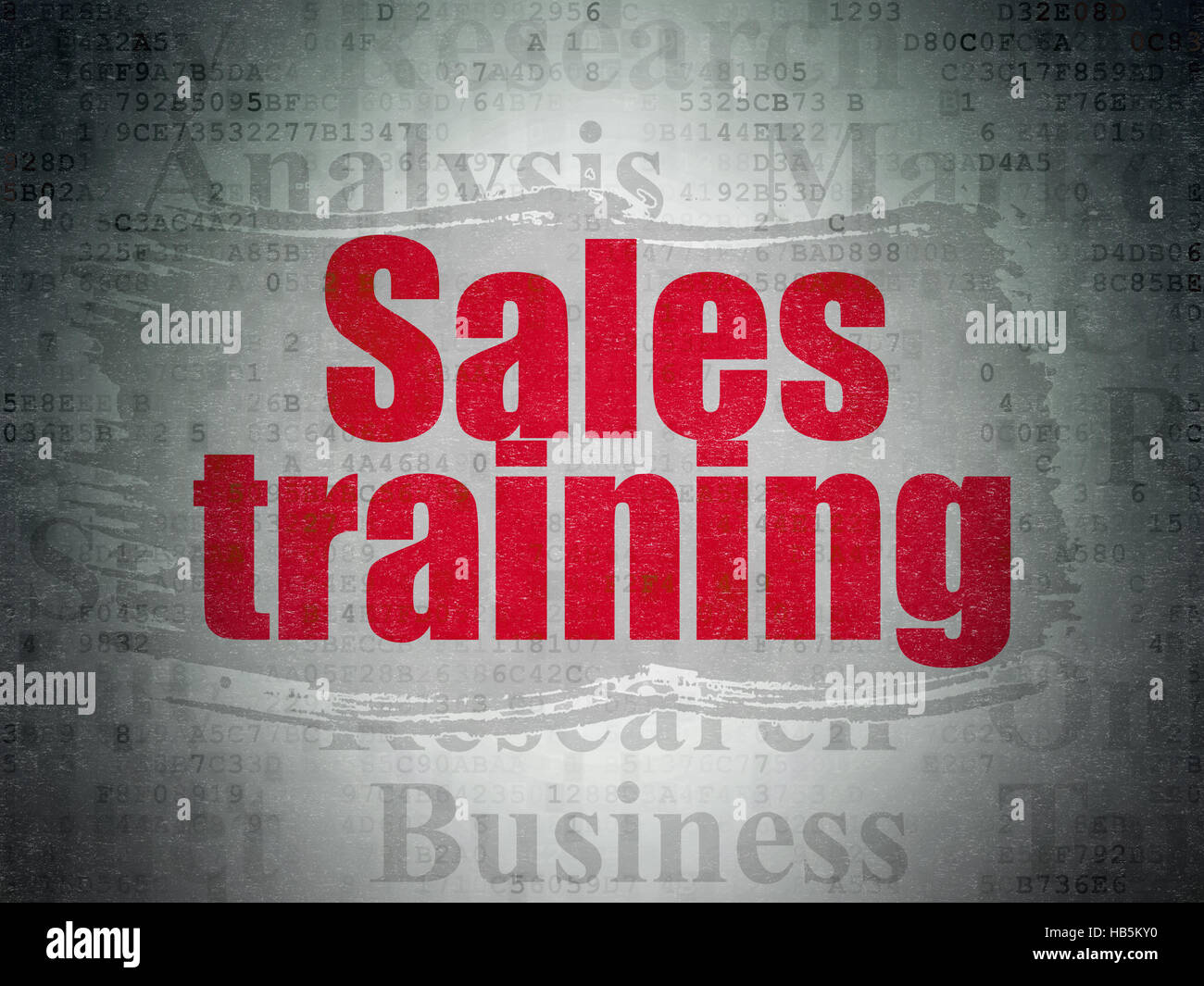 Marketing concept: Sales Training on Digital Data Paper background ...