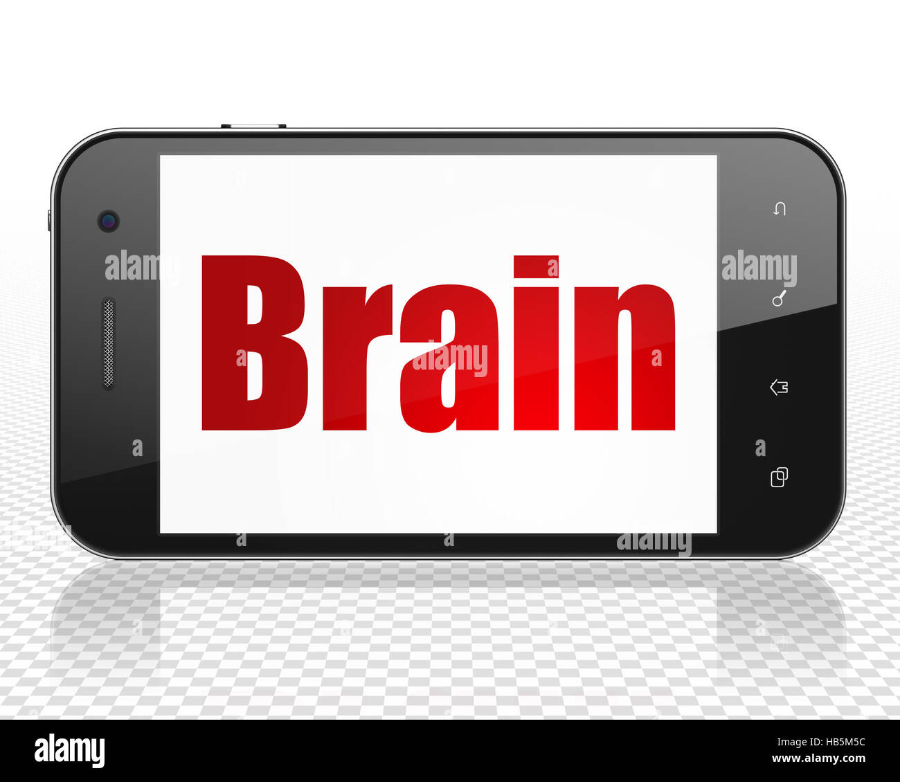 Healthcare concept: Smartphone with Brain on display Stock Photo - Alamy
