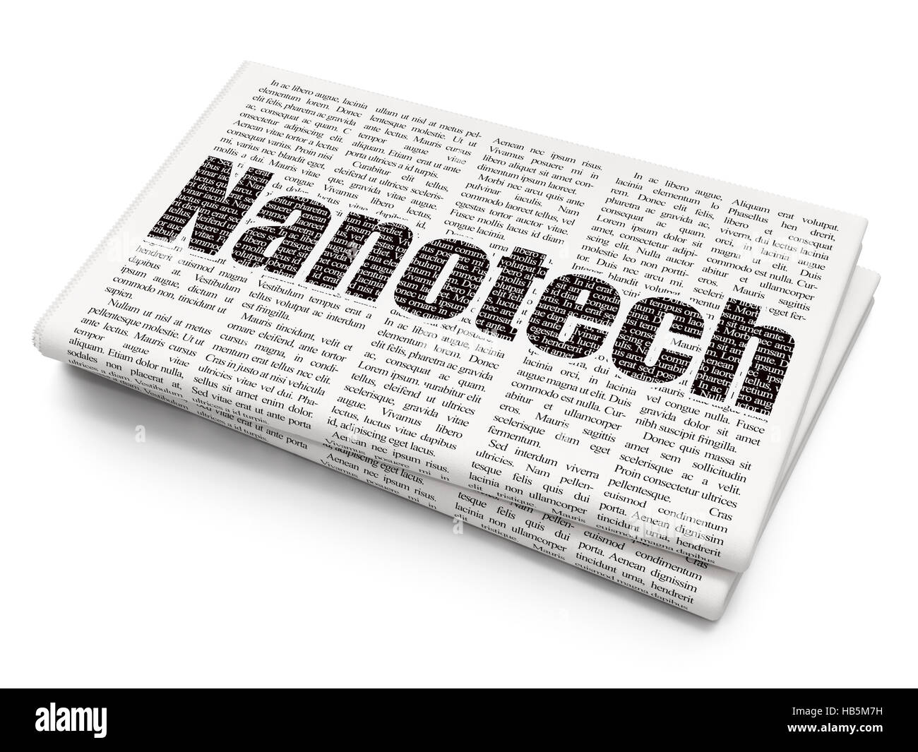 Science concept: Nanotech on Newspaper background Stock Photo - Alamy