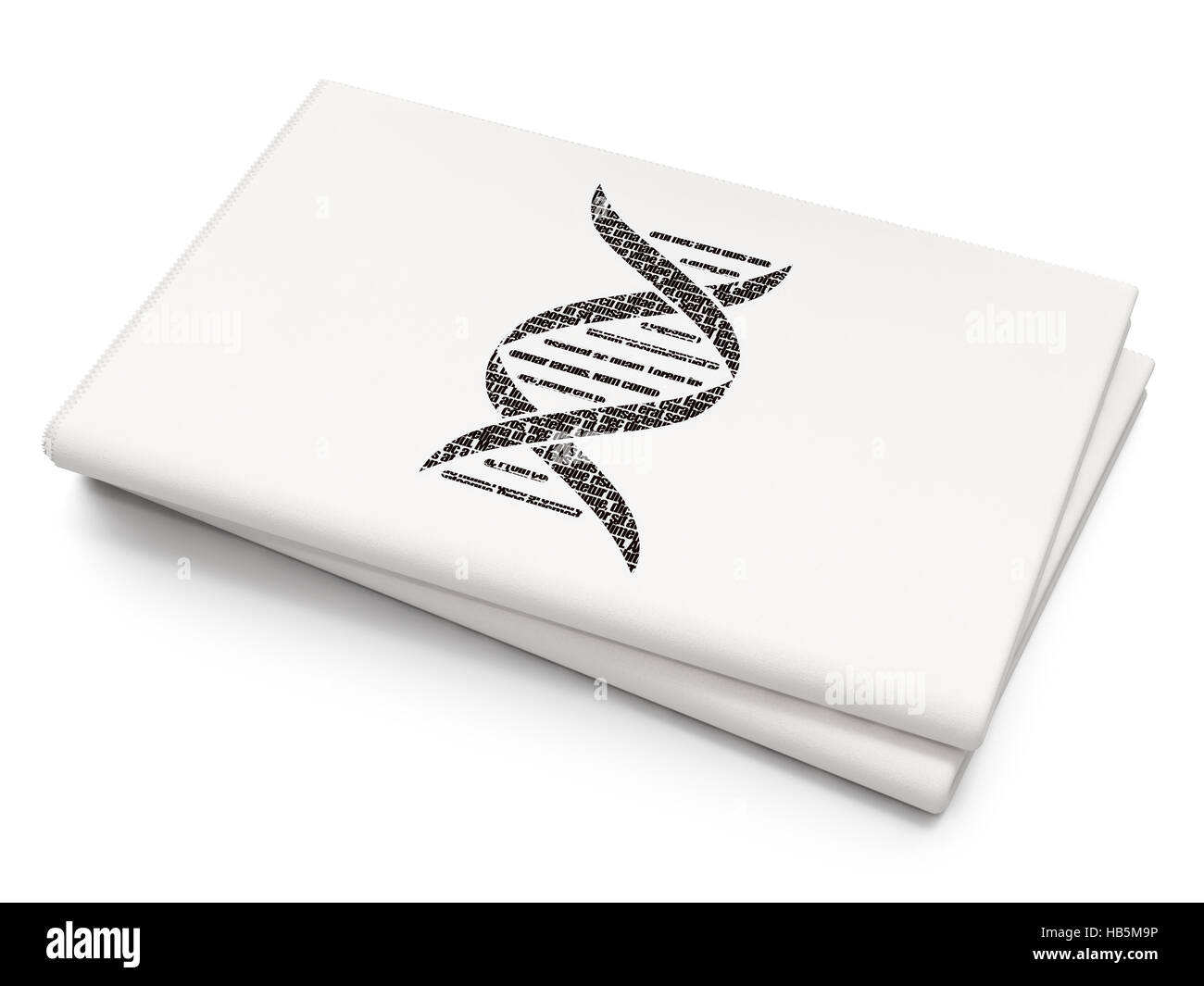 Science concept: DNA on Blank Newspaper background Stock Photo - Alamy