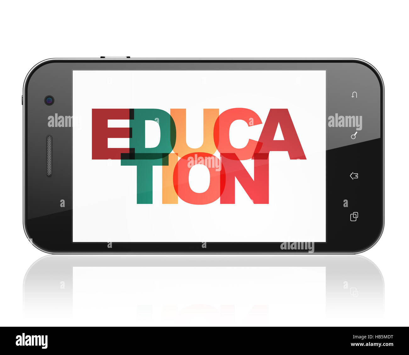 Studying concept: Smartphone with Education on display Stock Photo - Alamy