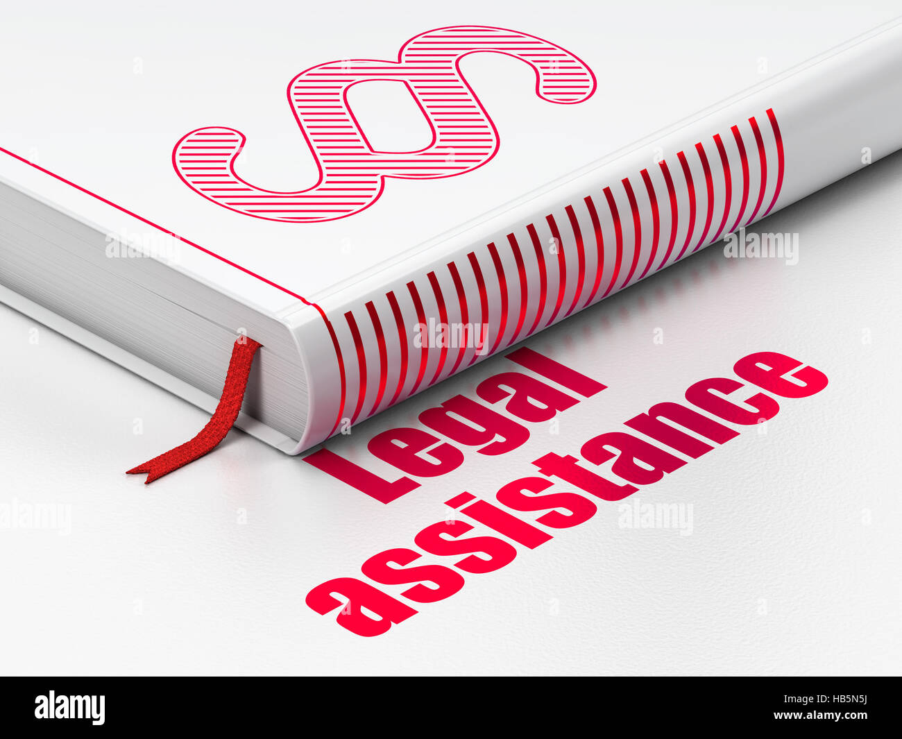 Law concept: book Paragraph, Legal Assistance on white background Stock ...