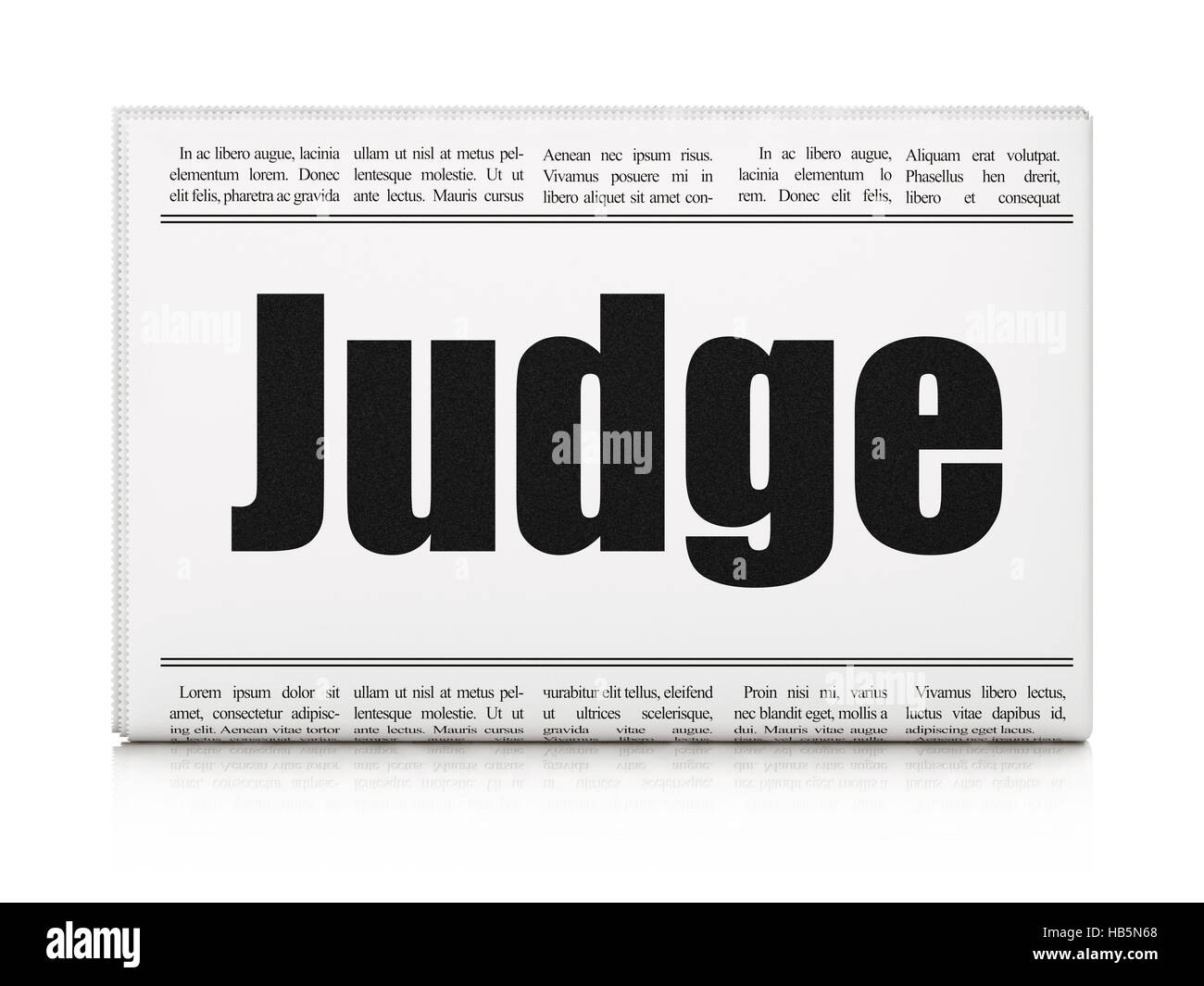 Law concept: newspaper headline Judge Stock Photo - Alamy