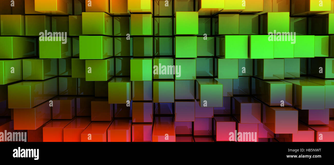 Colorful Towers - Letterbox format Stock Photo - Alamy