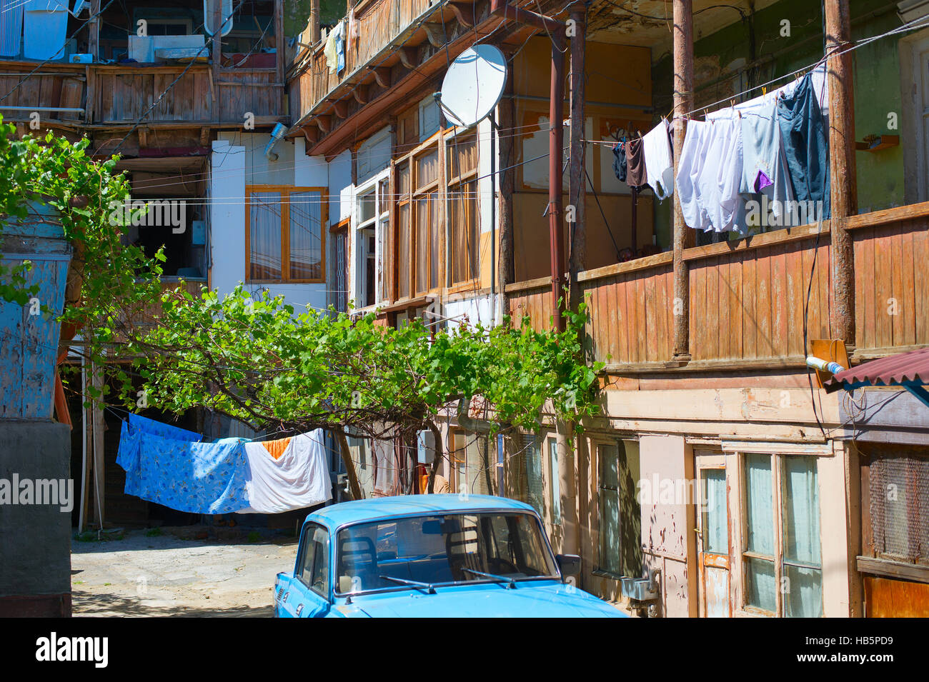 Courtyard, Georgian Republic Stock Photo - Alamy