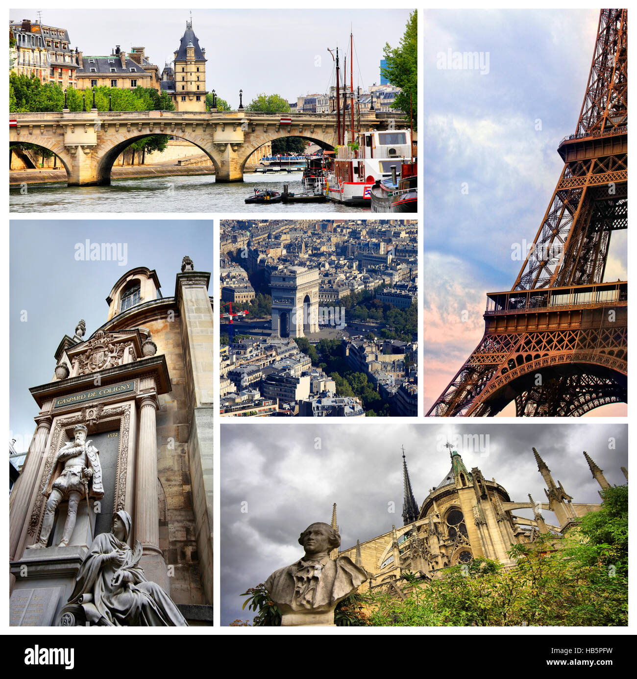 Collage set of Paris images Stock Photo - Alamy