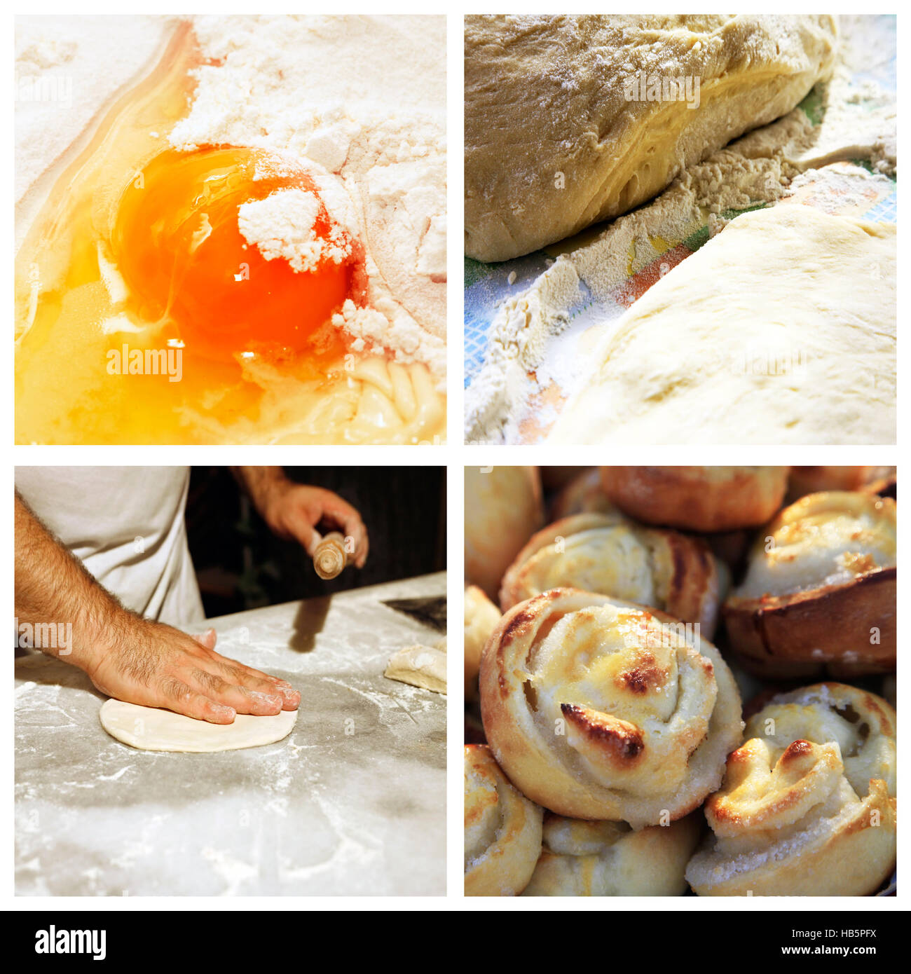 Collage Prepared pies Stock Photo - Alamy