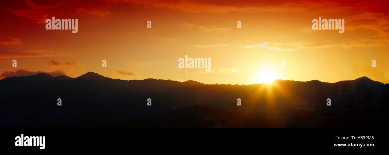 Sunrise over black forest mist Stock Photo - Alamy