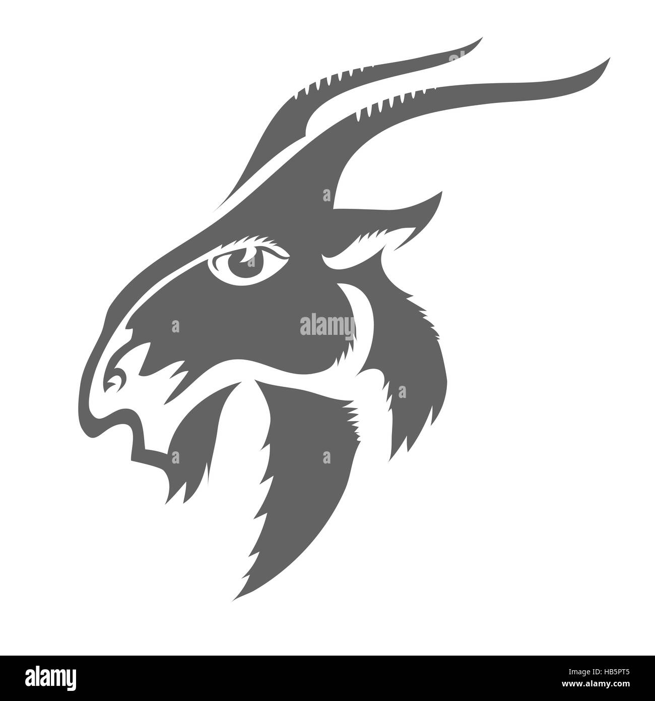 Goat head icon in Black and White Stock Photos & Images - Alamy